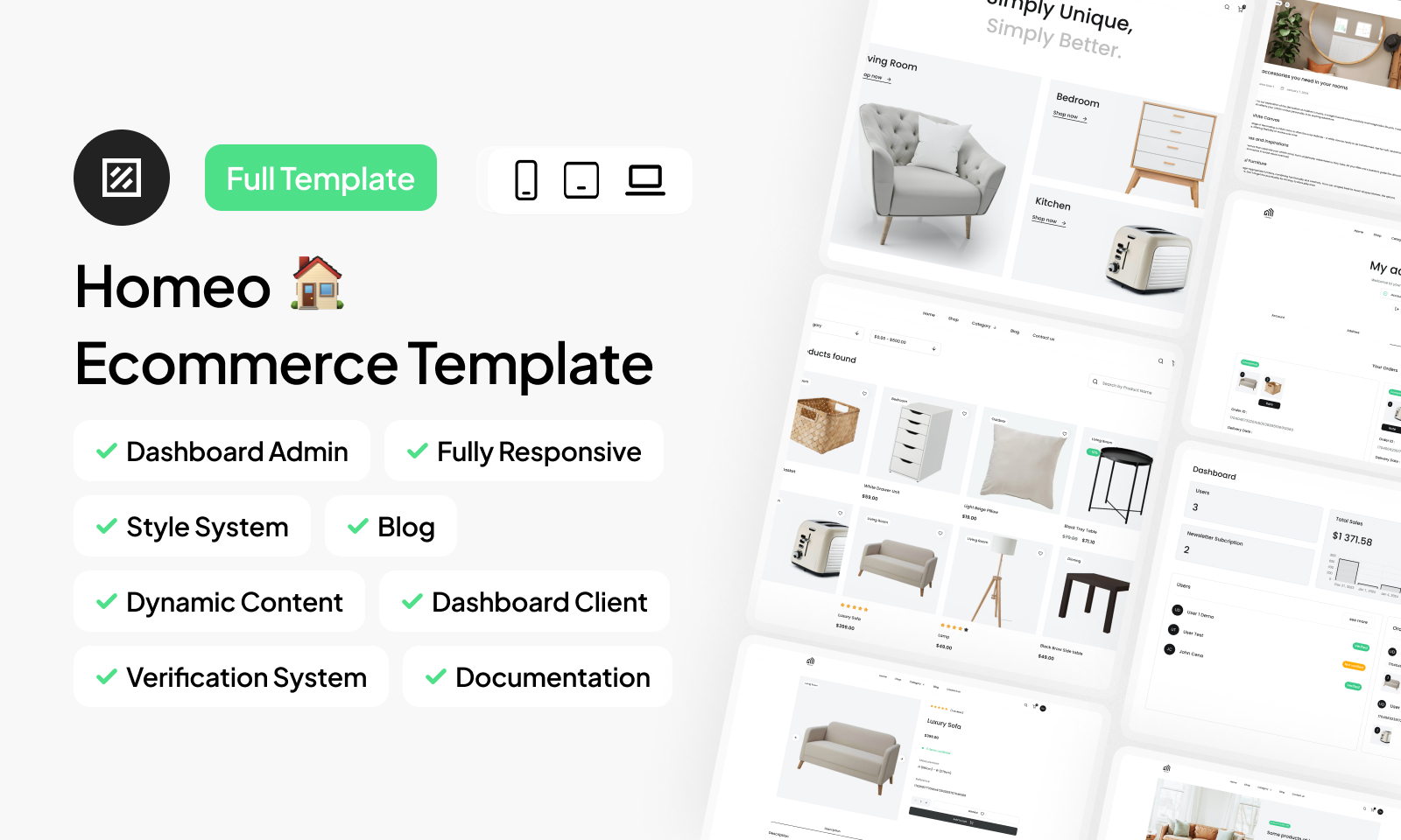 Homeo Ecommerce Template Template | Bubble
